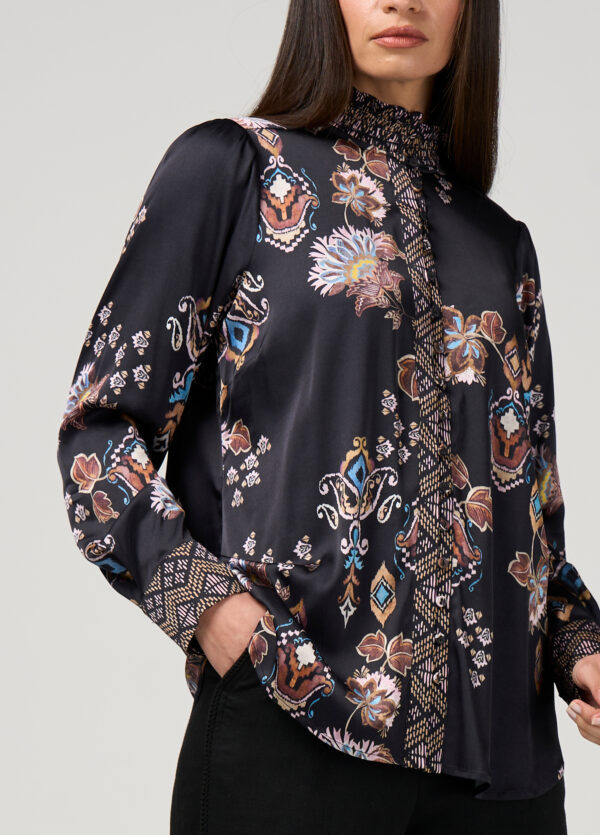 Loobie’s Story - Gilded Lotus Shirt LS3237G - Black Multi - Frontline ...