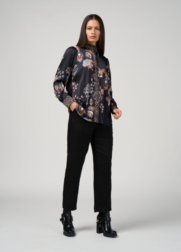 Loobie’s Story - Gilded Lotus Shirt LS3237G - Black Multi - Frontline ...